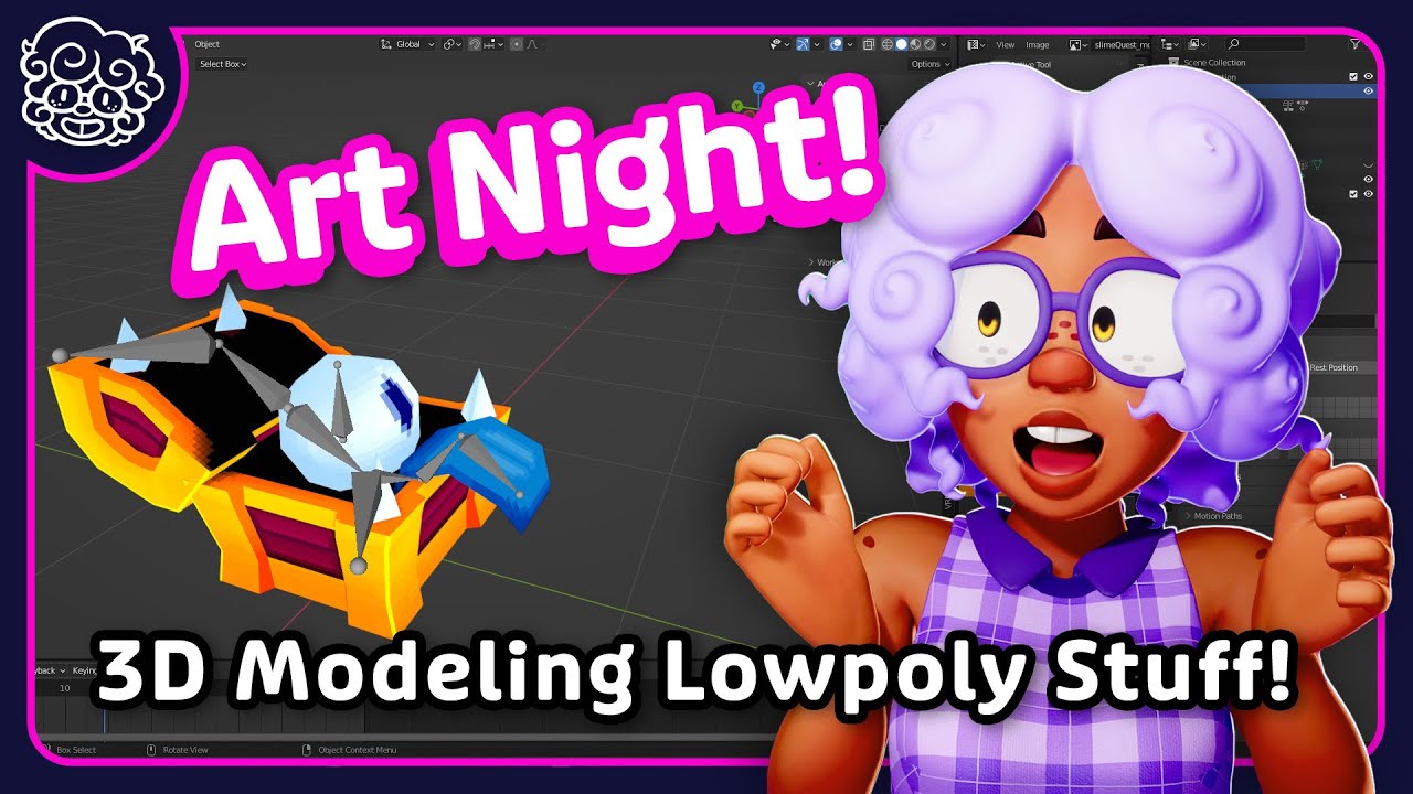 Art Night! 3D Modeling Low Poly Stuff! - YouTube