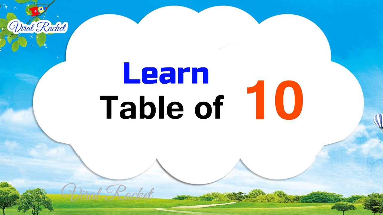 Table of 10 in English | Learn Multiplication | Table of Ten | Maths ...