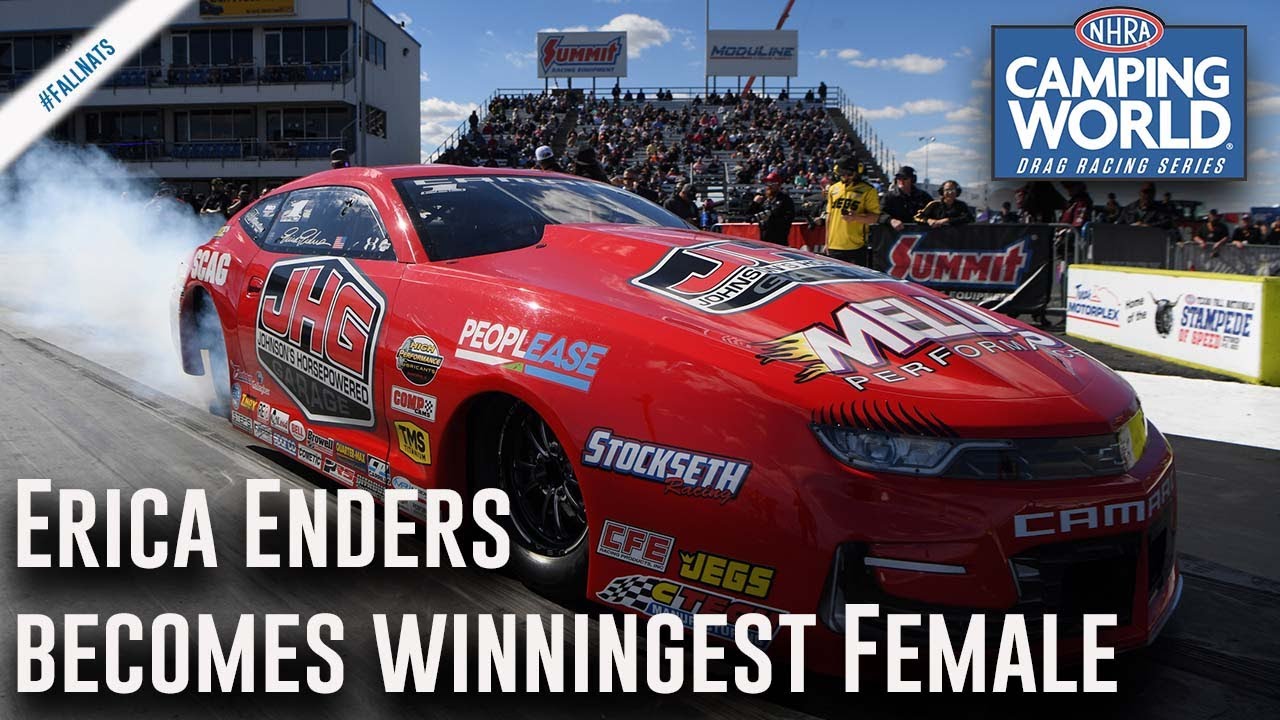 Erica Enders becomes the winningest female in NHRA history - YouTube