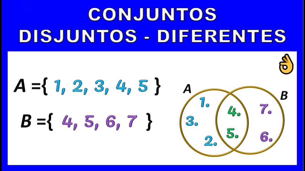 CONJUNTOS DISJUNTOS | CONJUNTOS DIFERENTES - YouTube