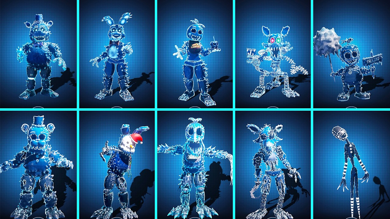 FNAF 2 Black Ice Animatronics Workshop Animations - YouTube