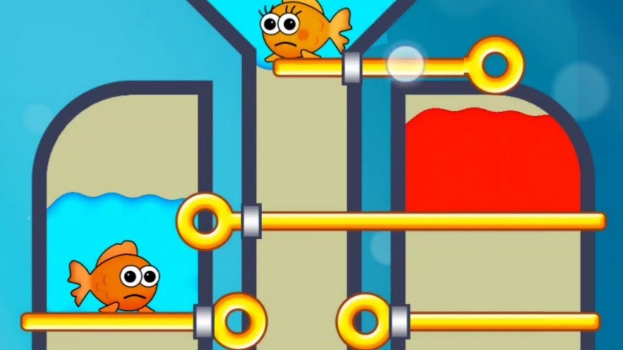 fish rescue mobile game pull the pin game fish rescue game - YouTube