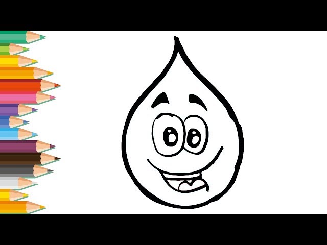 Water Drop Coloring Page
