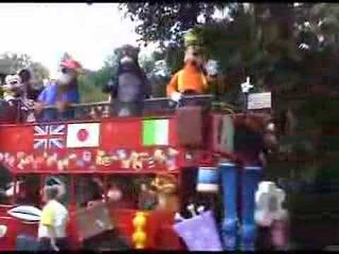 Disney Character Double Decker Bus- Epcot - DisneyWorld July - YouTube