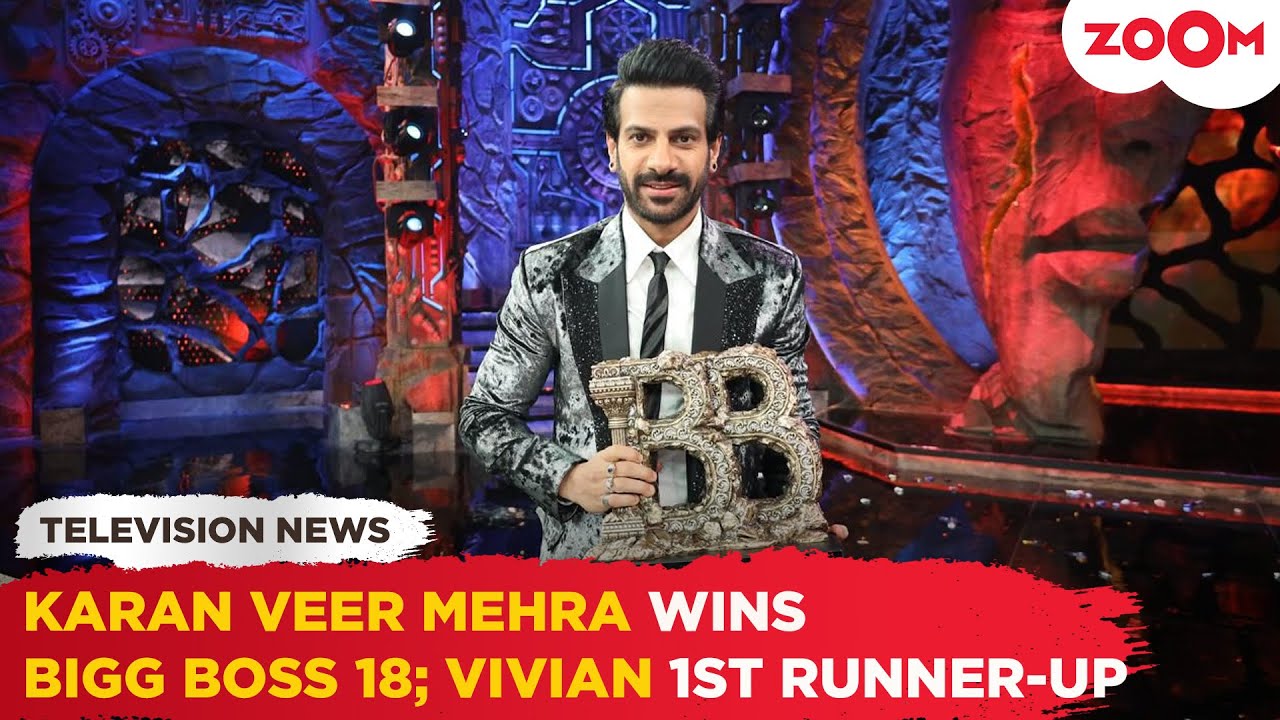 Bigg Boss 18 WINNER | Karan Veer Mehra lifts BB 18 trophy; Vivian Dsena ...