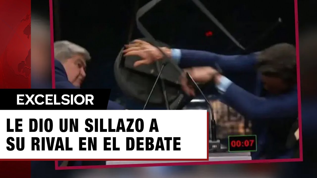 ¡Con todo! Candidato a alcalde le da sillazo a su rival en pleno debate ...
