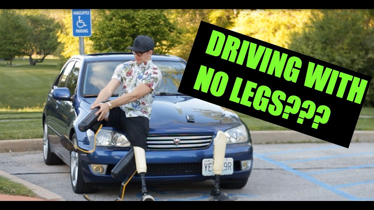 Double Amputee Driving with Cheetah Running Blades - YouTube