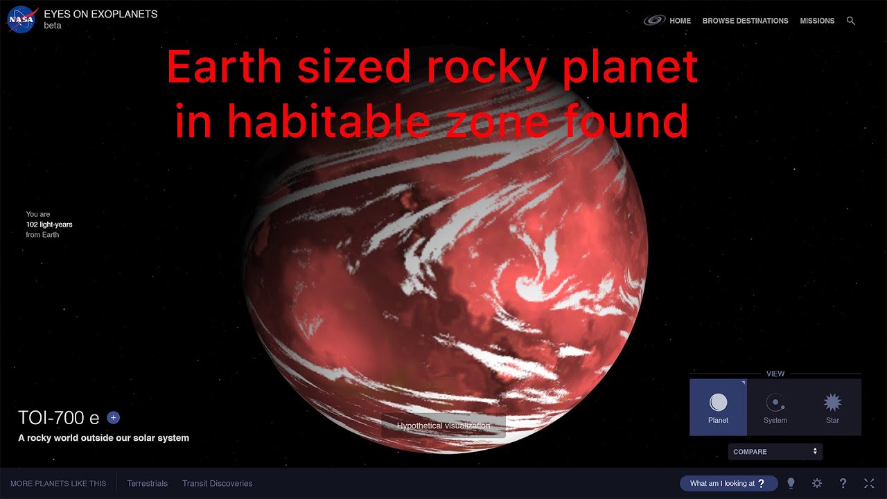 Earth-sized rocky planet found in habitable zone of TOI-700 - YouTube