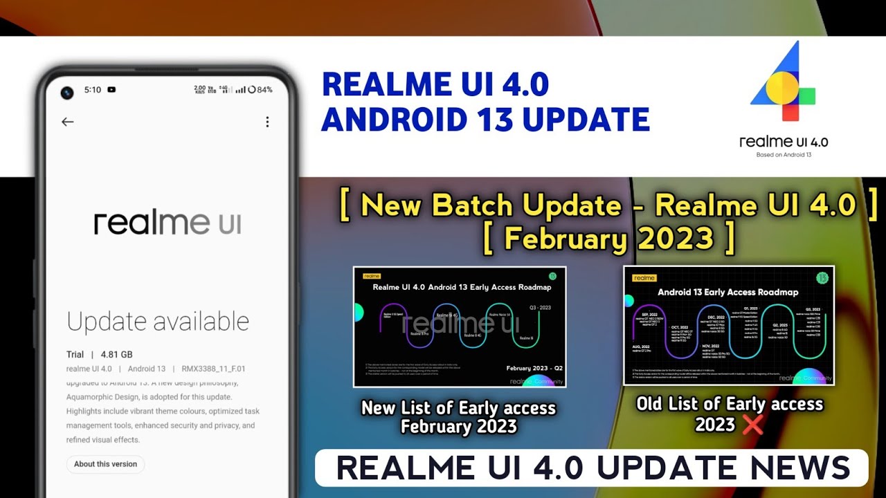 Realme UI 4.0 Android 13 Update/New Batch Update of February 2023 ...