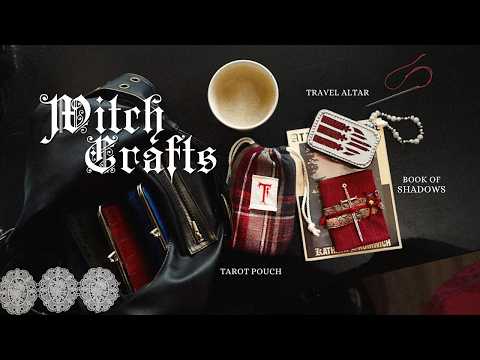 Witch Crafts to Welcome Autumn // travel altar, book of shadows, & tarot pouch