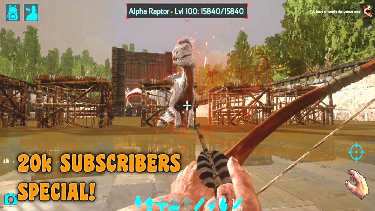 Ark Mobile Raptor Taming In A Wooden Cage (In The Water) | Alpha Raptor ...