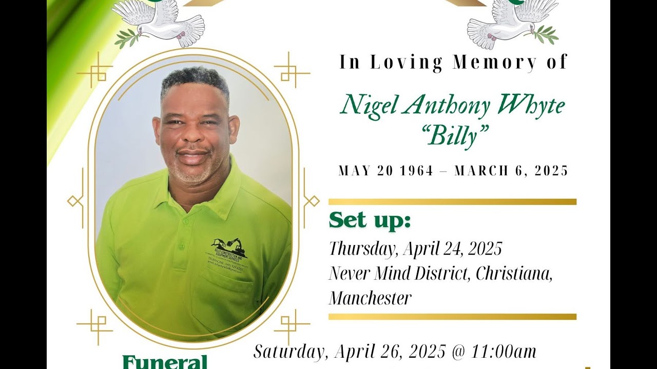 [ Billy ] Nigel Anthony Whyte Thanksgiving Service at the Zorn Church ...