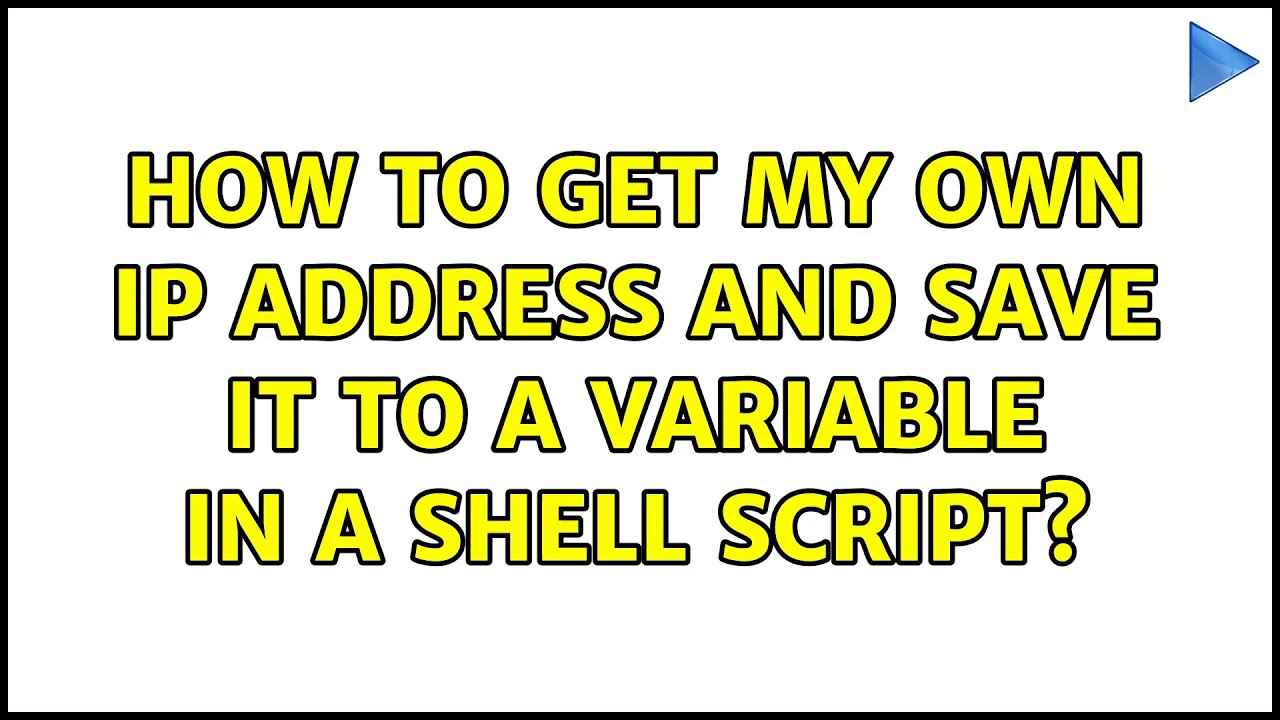 Unix & Linux: How to get my own IP address and save it to a variable in ...
