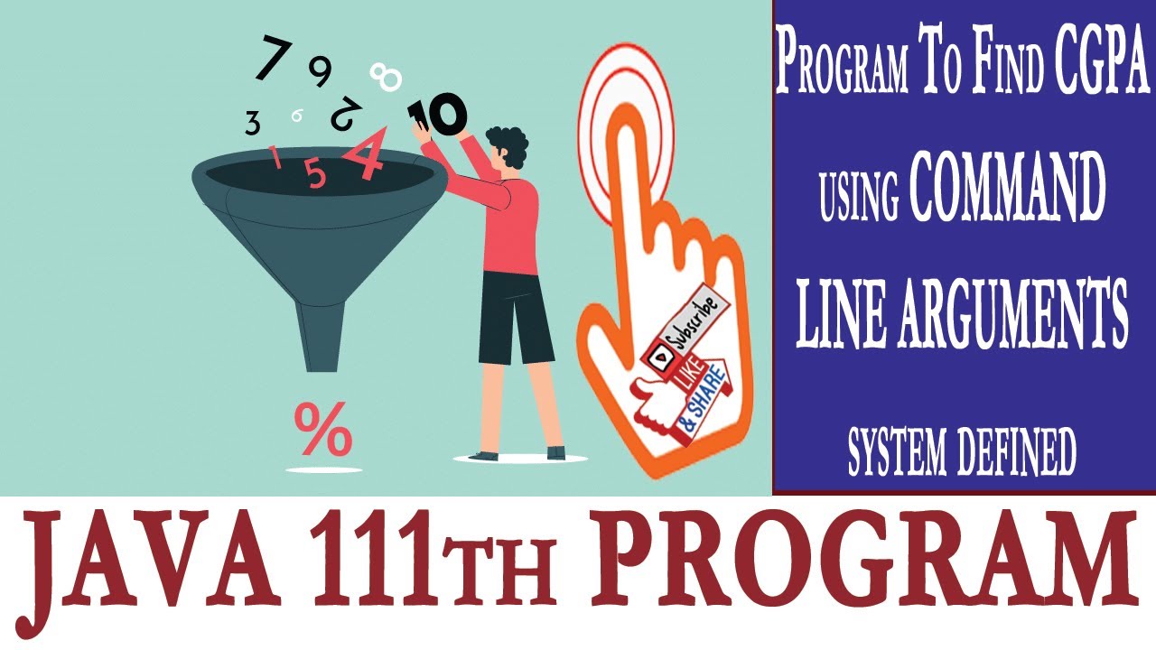 java 111th program||CGPA using command-line arguments system defined||#AEA_ANAND_SHAW - YouTube