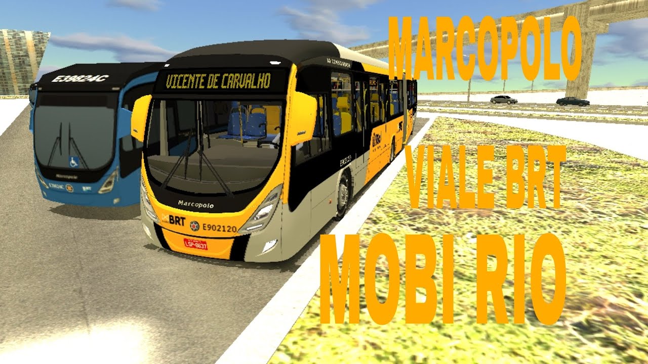 marcopolo viale express brt padrão mobi rio proton bus simulator - YouTube