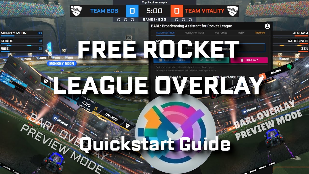 BARL QuickStart Guide - Broadcast Assistant for Rocket League - Free Game Overlay HUD - YouTube