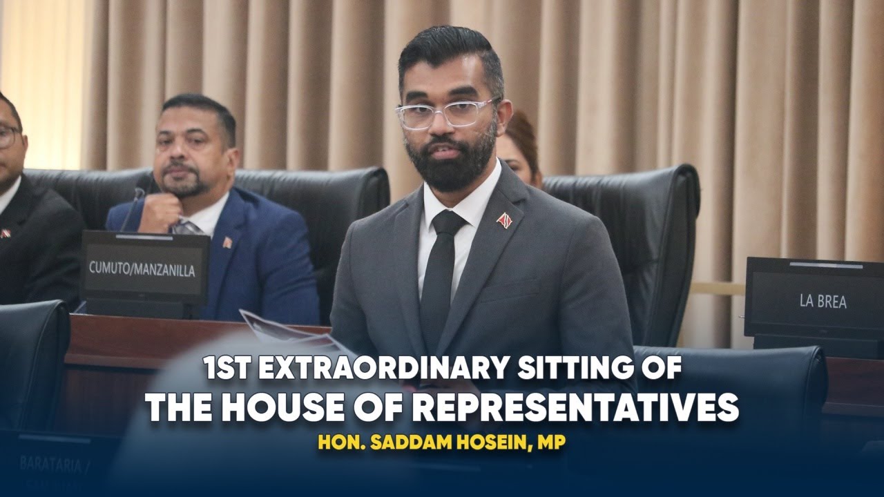 Minister Saddam Hosein - 1st Extraordinary Sitting of the House - YouTube