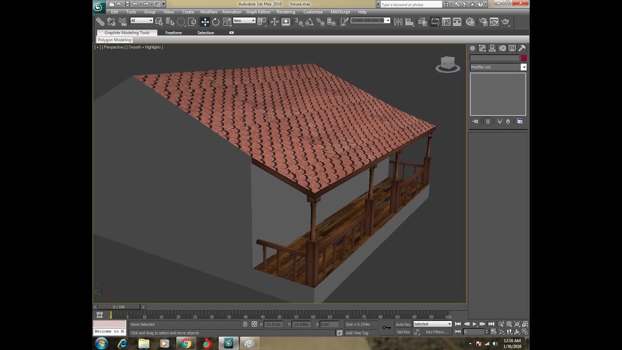 3ds max : how to make simple house with textures - YouTube