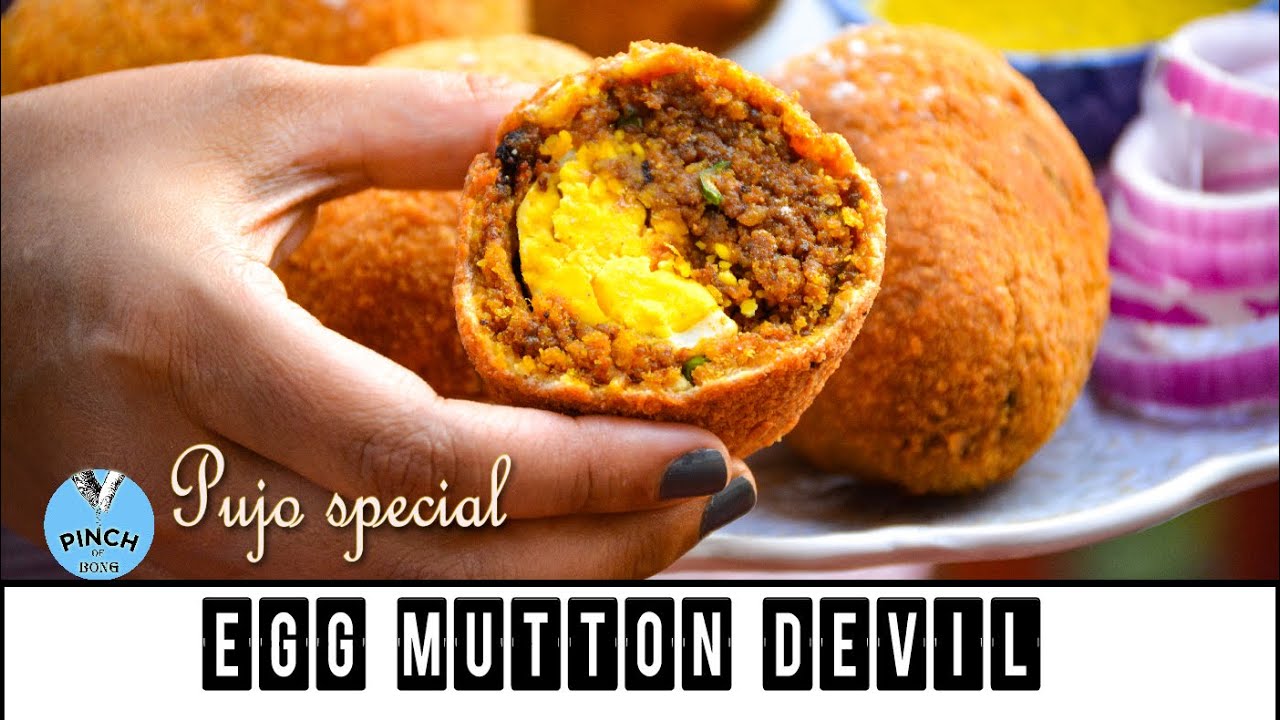 dim er devil recipe | egg mutton devil | bengali style dimer devil ...