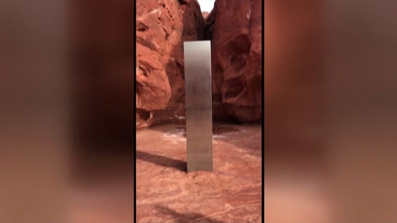 È mistero sul monolite comparso in un'area remota in Utah - YouTube