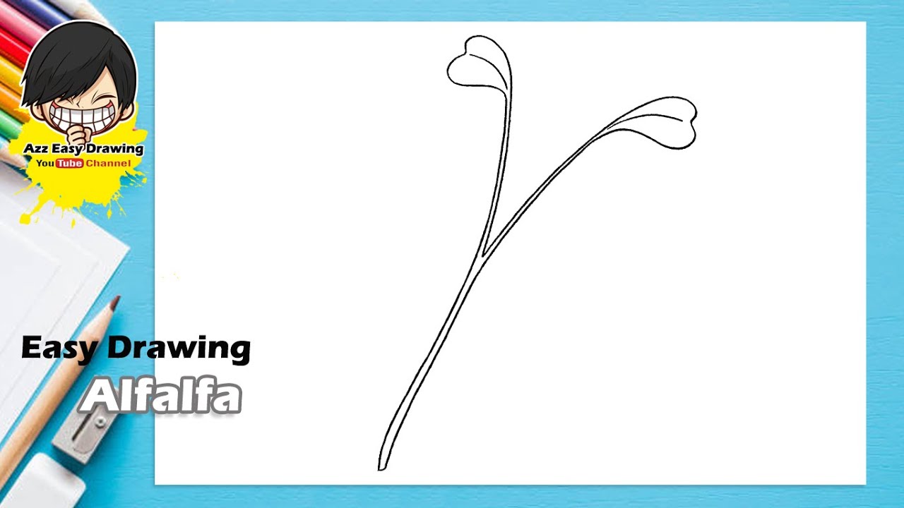 Easy Drawing Alfalfa - YouTube