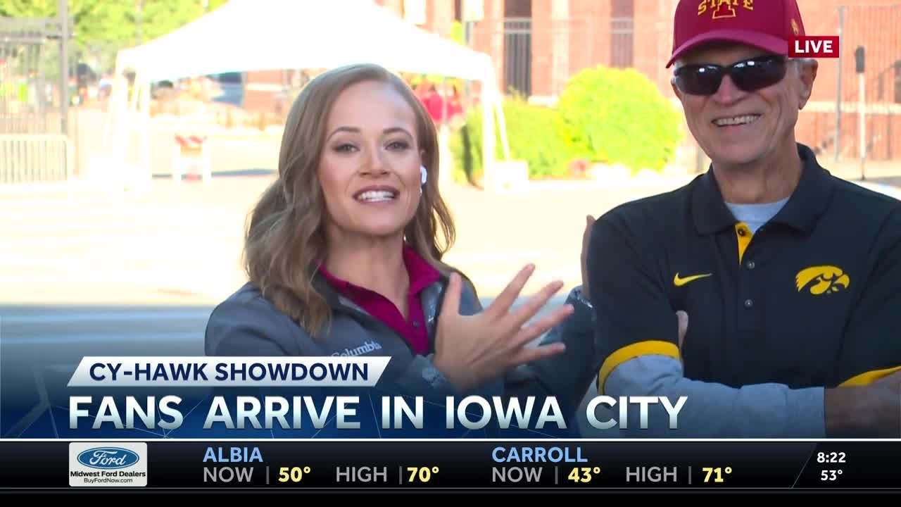 Cy-Hawk rivalry: Hear from fans Saturday morning in Iowa City - YouTube