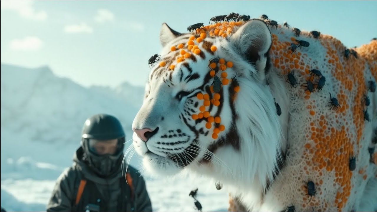 A rescue team saves a tiger invaded by parasites and beetles \ Tiger ...