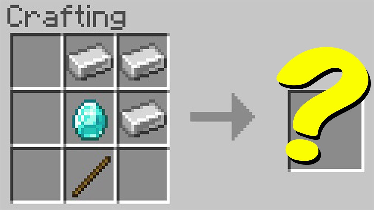 I Crafted a New Weapon in Minecraft (by combining diamond and iron ...