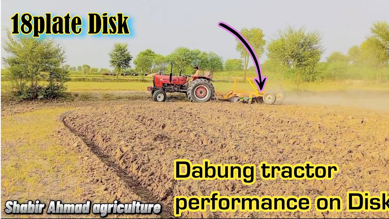 Dabung tractor performance on 18plate Disk_Dabung tractor performance #tractor - YouTube