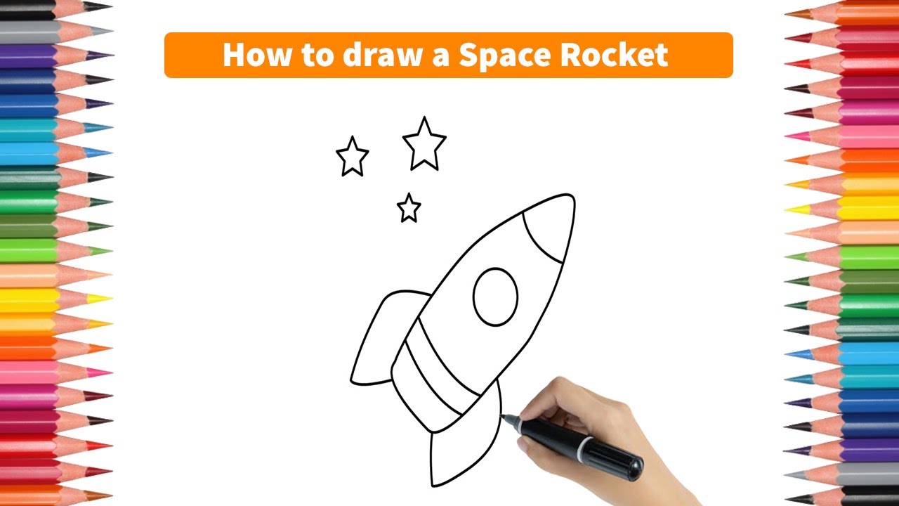 How to Draw a Rocket | Easy Drawing | Rocket Drawing Step by Step for ...