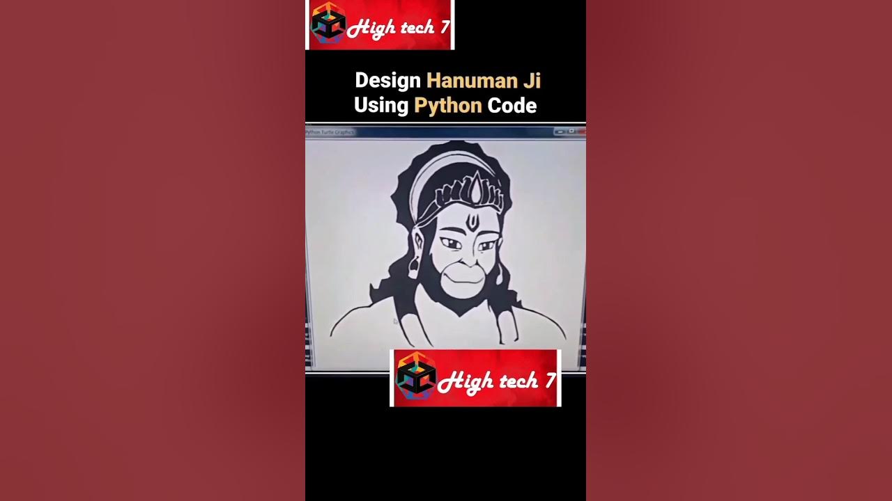 Design Hanuman Ji Using Python Code Viral Trend Ytshorts
