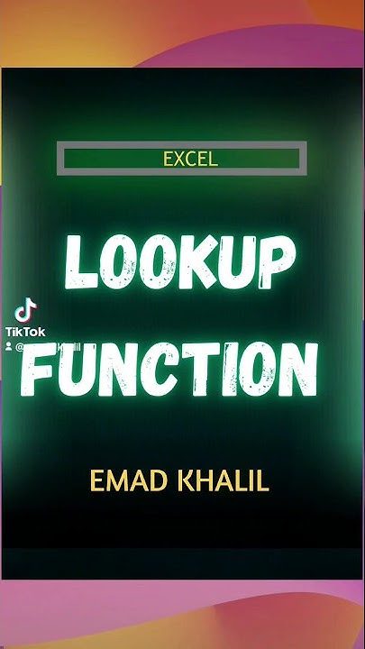 دالة البحث بجد هتوفر عليك كتير🔥Lookup Function in Excel 🔥#shorts #excel #اكسل #function #دالة ...