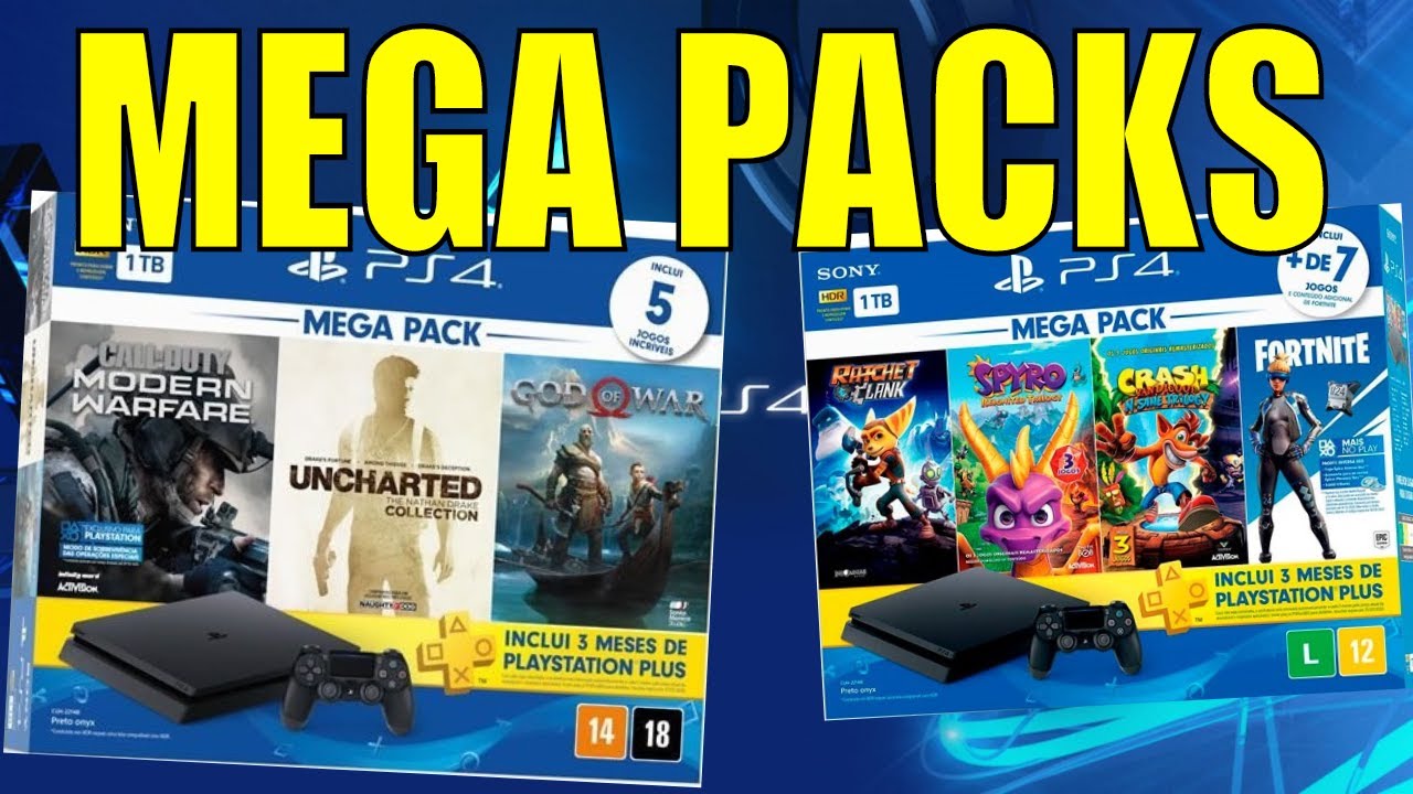 MEGA PACK DO PS4 COM COD Modern Wafare, UNCHARTED, GOD OF WAR E PS PLUS ...