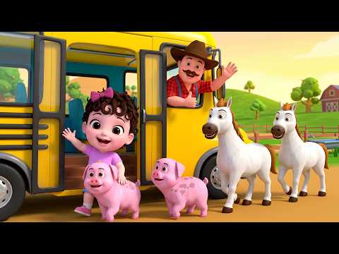 Wheels On The Bus with Funny Friends | 3D Animated Kids Song | Lego Rhymes