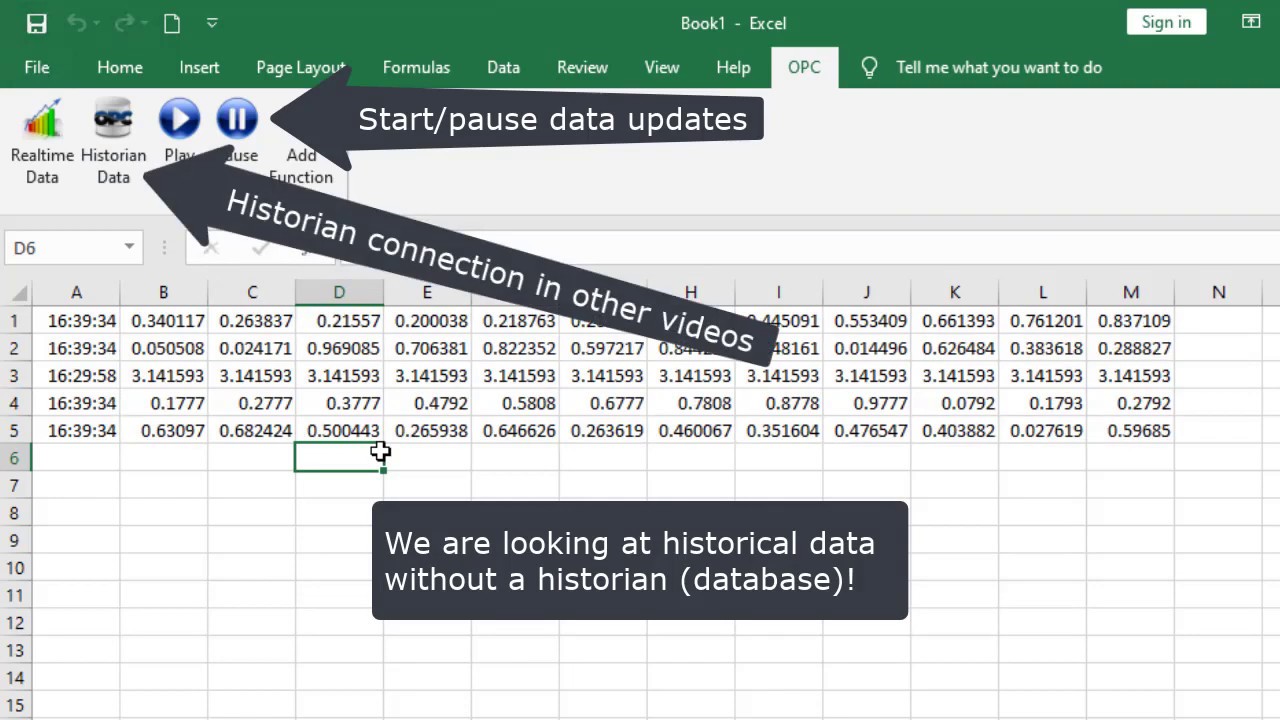 OPC Expert - OPC to Excel 'Realtime OPC' Addin - YouTube
