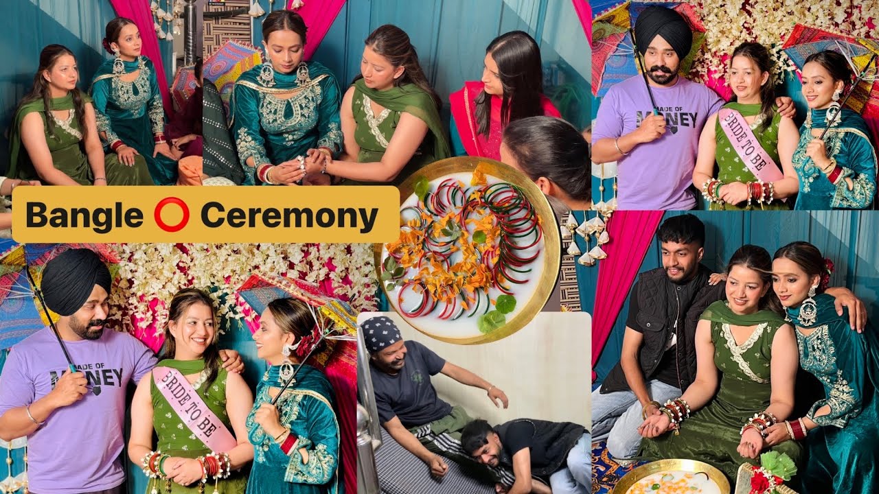 Simran Di Bangle ⭕️ Ceremony ♥️ Mr Mrs Hunjan ♥️ - YouTube