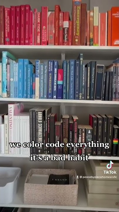 Color Coded Bookshelf - YouTube