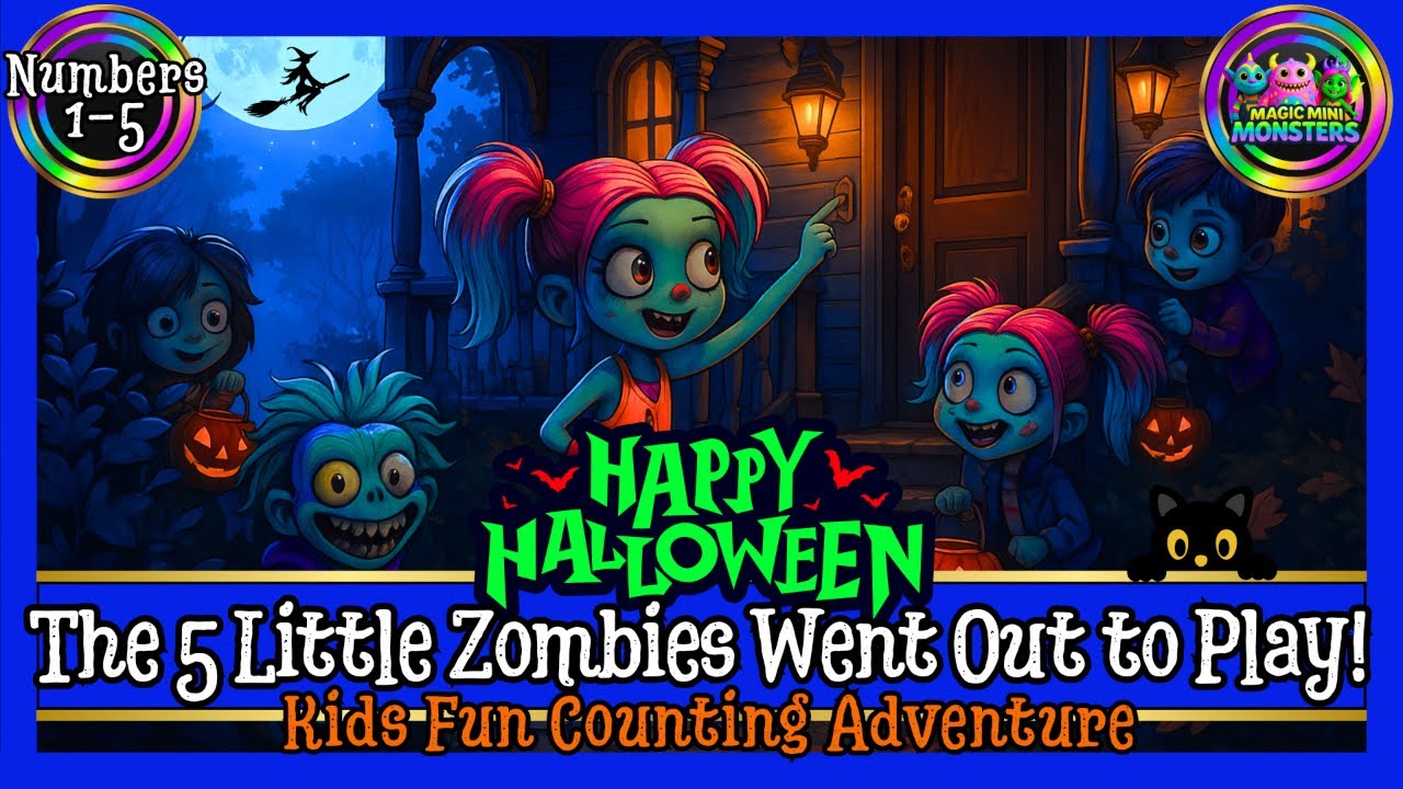 The 5 Little Zombies Went Out to Play! | Spooky Counting | Magic Mini ...