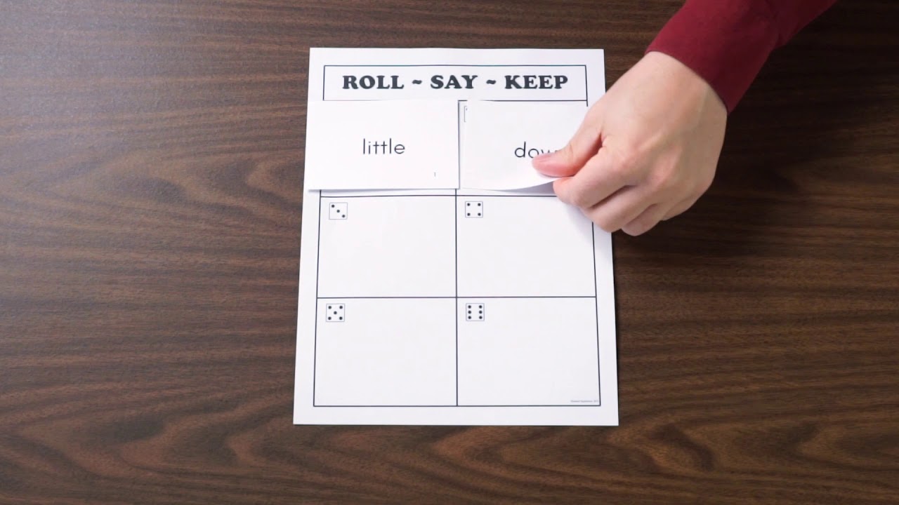 Roll Say Keep - Kids Literacy Game - YouTube