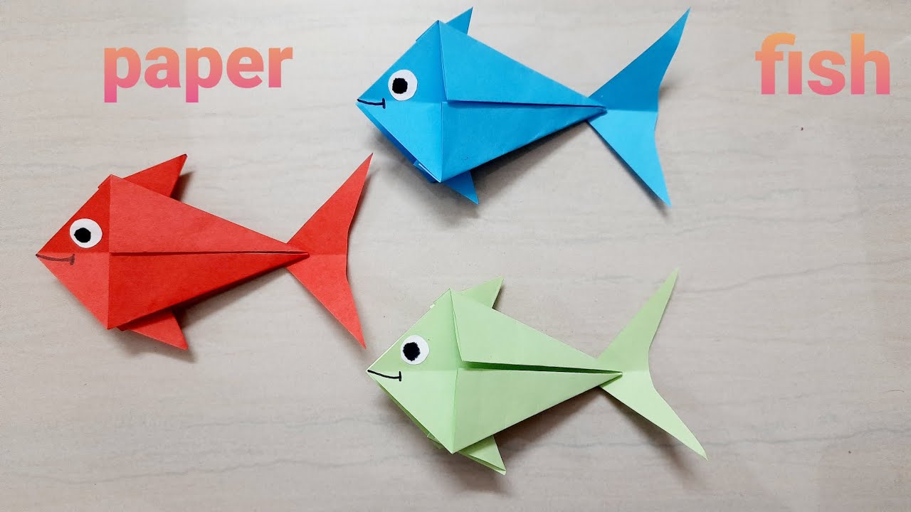 How to Make Easy Paper Fish | Paper Fish Making | Paper Fish Craft ...