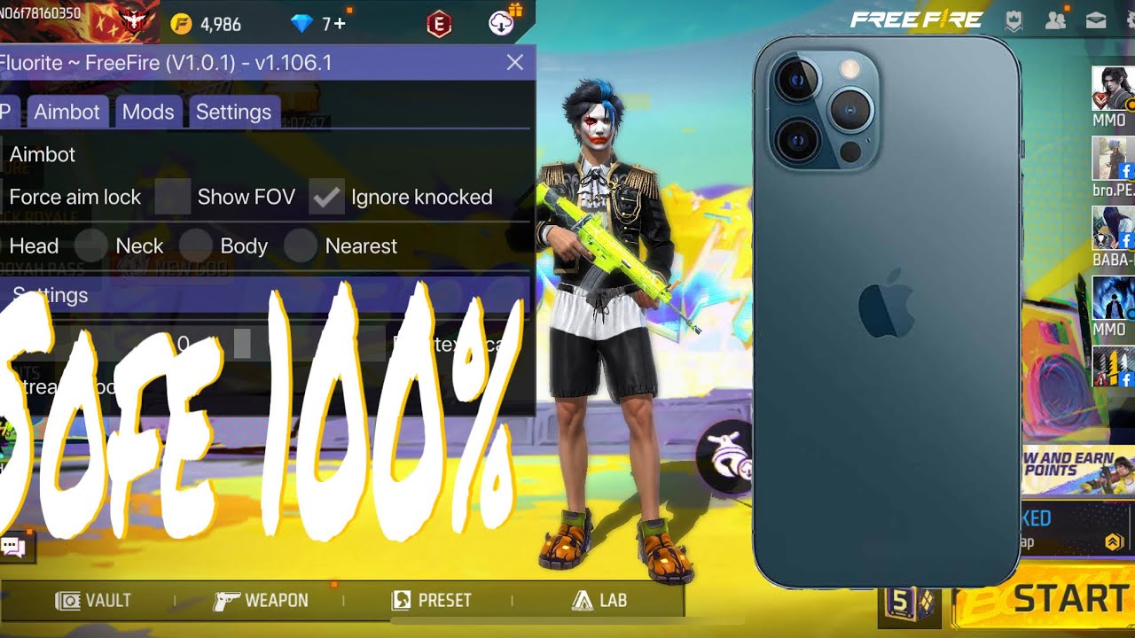 Free Fire Hack For IOS Sofe 100% #ios 17-18 - YouTube