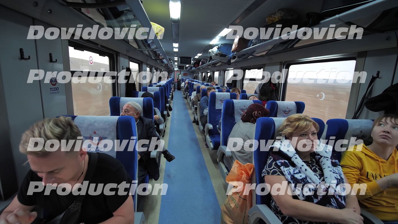 Ankara, Turkey - January 9, 2020: Wagon of a passenger train with ...