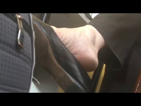 Teacher shoeplay in flats