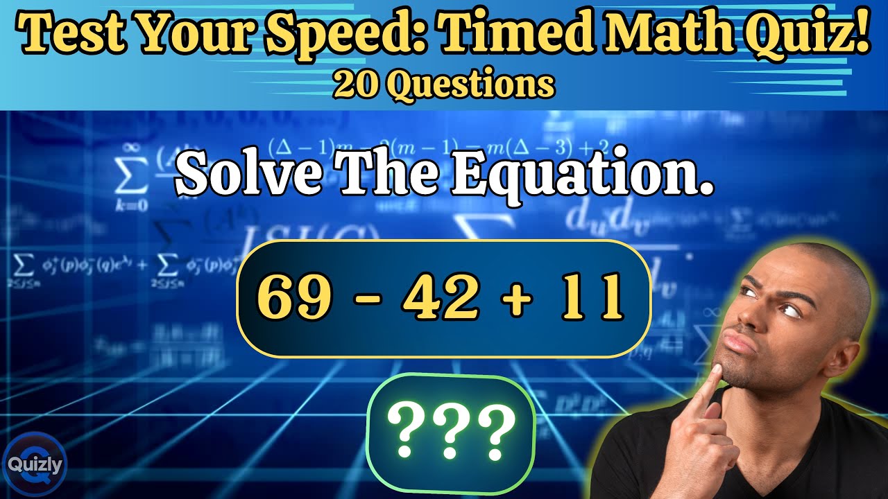 Test Your Speed: Timed Math Quiz! - YouTube