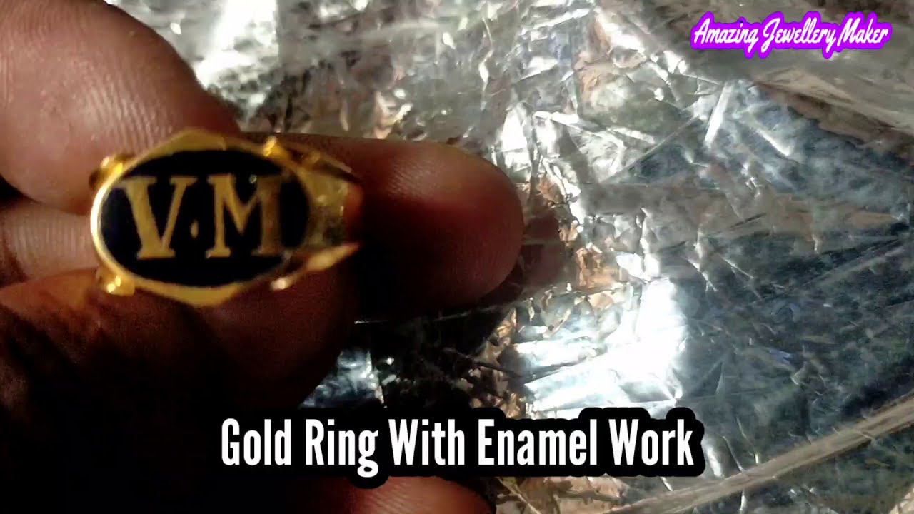 Handmade Gold Ring 8 Gram With Enamel Work - YouTube