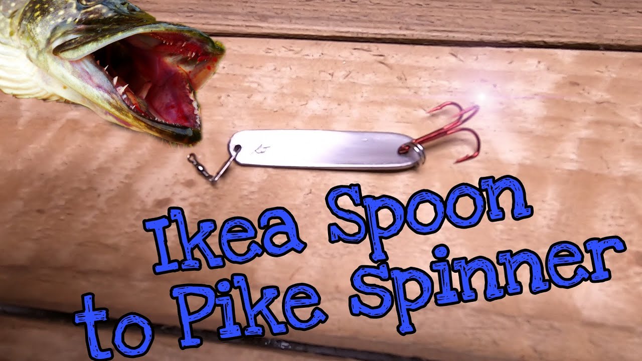 Home made Pike spinner from IKEA spoon - YouTube