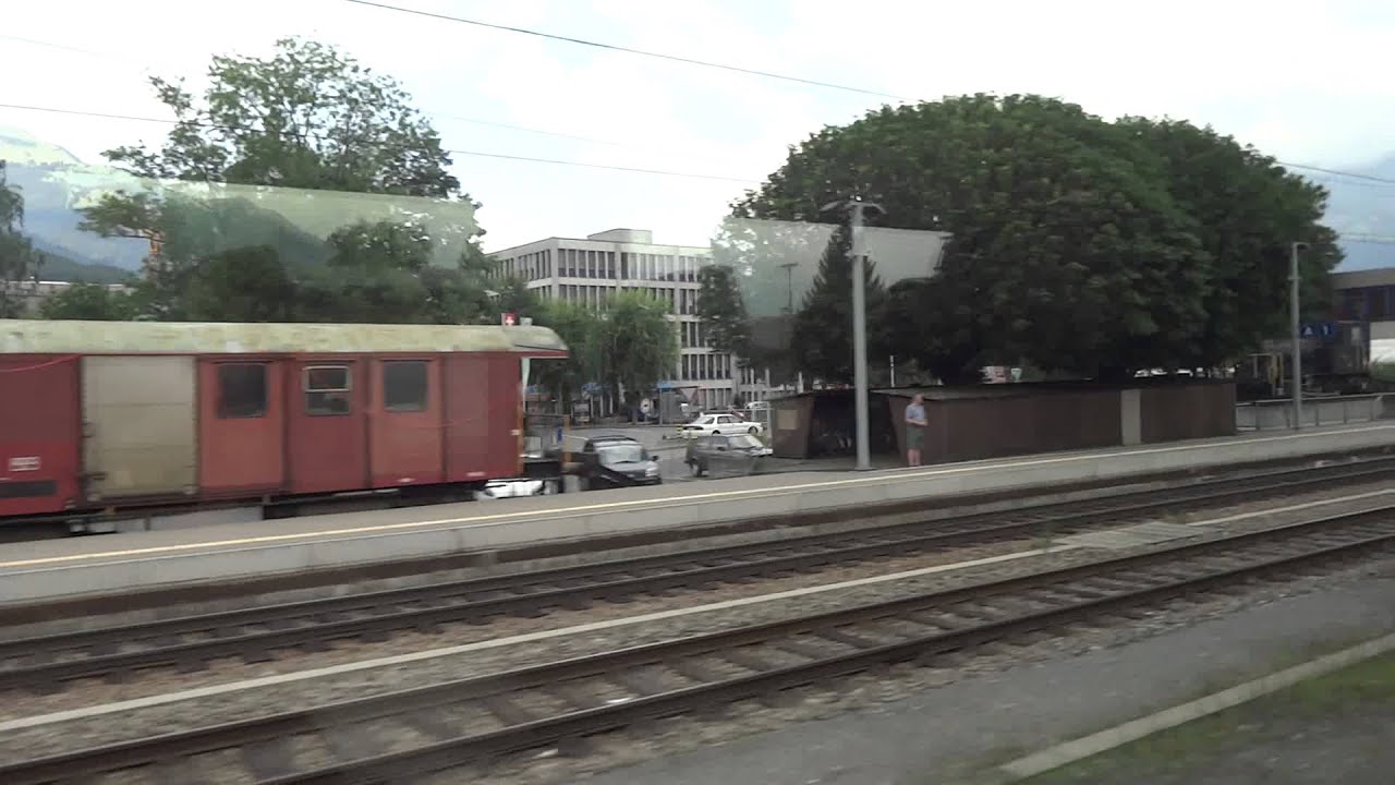 Train arrival in Buchs, Switzerland - YouTube