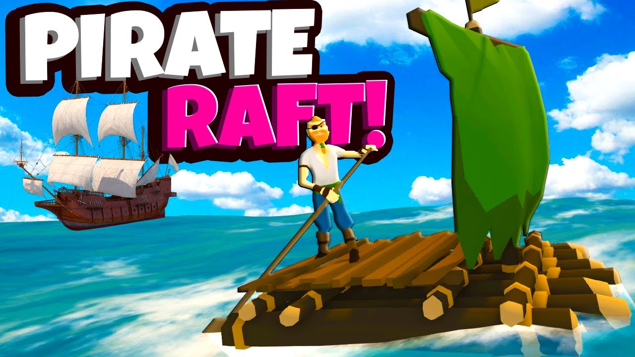 I Built a PIRATE RAFT & Survived Against Sharks in Captain Bones! - YouTube