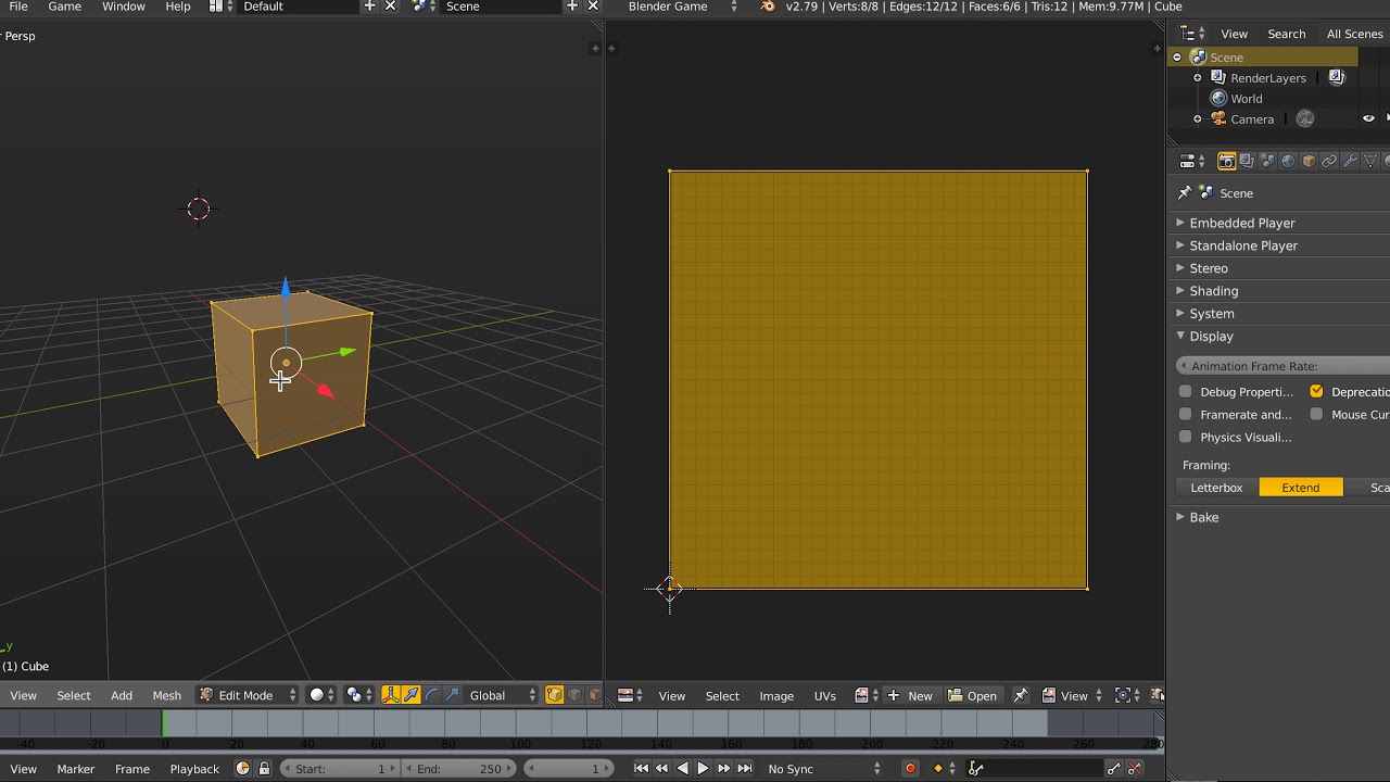 UV Mapping a Cube with Seams Part 1 - YouTube