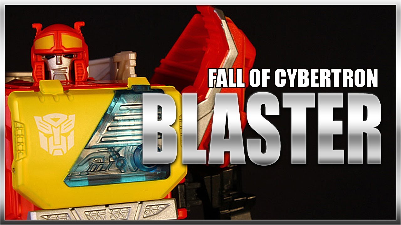 Transformers Fall of Cybertron BLASTER Voyager robot figure review ...